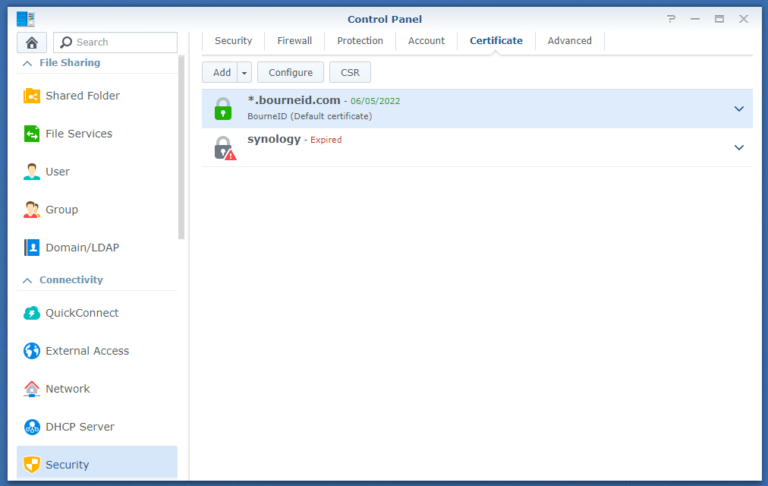 Installing A Wildcard Ssltls Certificate On A Synology Nas Endure Secure